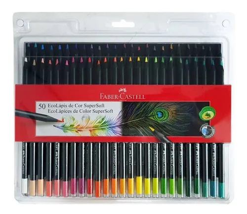 Lápis De Cor 50 Cores Supersoft Faber Castell Lápis De Cor 50 Cores Supersoft Faber Castell
