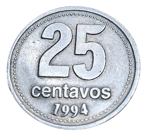 Moeda Argentina 25 Centavos 1994 | MercadoLivre Moeda Argentina 25 Centavos 1994 | MercadoLivre