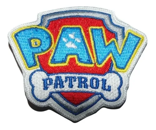 Parche (escudo) Bordado Termoadherible, Paw Patrol Logo Parche (escudo) Bordado Termoadherible, Paw Patrol Logo