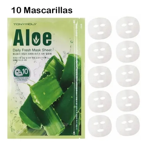 Set De Mascarillas Aloe Vera Hidratante Y Calmante Tonymoly Meses Sin