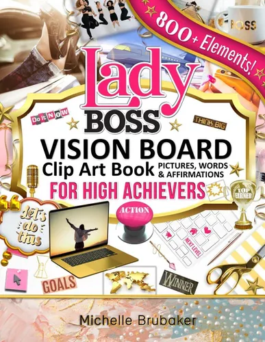 Libro Lady Boss Vision Board Clip Art Book For High Achieve Cuotas