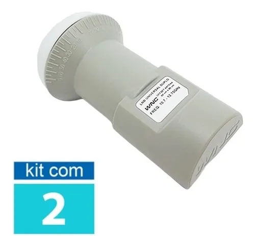 Kit 2 Lnb Duplo Universal Ku Digital Hd 4k Lnbf Com 2 Saídas