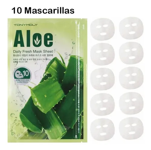 Set De Mascarillas Aloe Vera Hidratante Y Calmante Tonymoly Tipo De