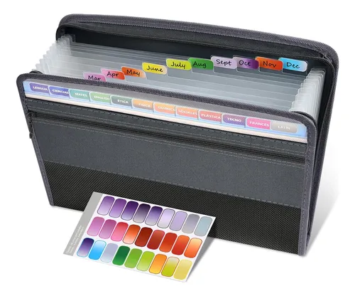 Sooez Accordion File Organizer With Safe Zipper, 12 Pocke... | Cuotas ... Sooez Accordion File Organizer With Safe Zipper, 12 Pocke... | Cuotas ...
