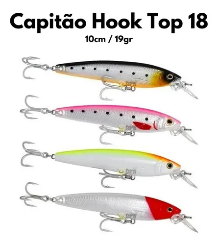 Isca Capitão Hook Top 18 Réplica Yo Zuri 3ds Minnow 100sp