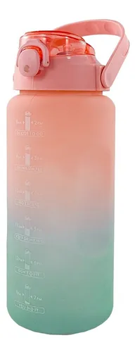 Botella Motivacional Con Medidor, Manija Y Sorbete 2lt | MercadoLibre
