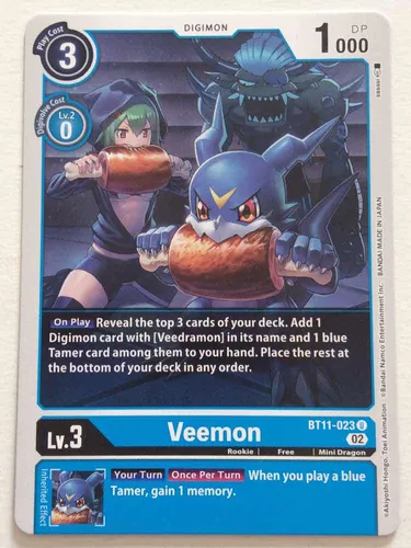 Digimon Tcg Veemon Bt11-023 U | Meses sin interés