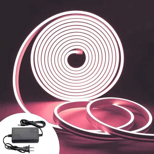 Tiras De Led Luz De Neón Flexible 5m Manguera Con Fuente 12v Meses