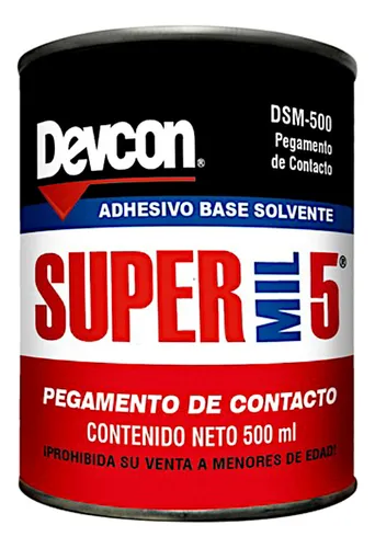 Pegamento De Contacto Adhesivo Super Mil 5 Devcon 500ml | MercadoLibre Pegamento De Contacto Adhesivo Super Mil 5 Devcon 500ml | MercadoLibre