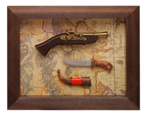 Quadro De Armas Antigas Decoração Retro Garrucha Faca | Frete grátis Quadro De Armas Antigas Decoração Retro Garrucha Faca | Frete grátis