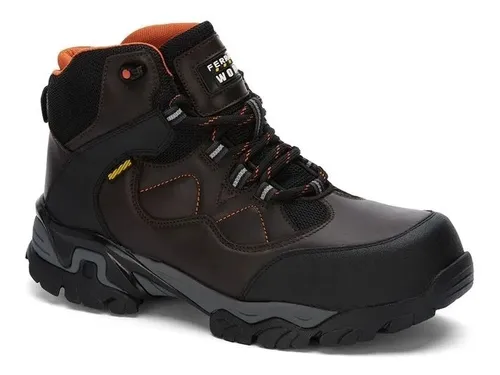 Bota Ferrato Para Hombre Trabajo Marron 3163 Full | Meses sin intereses