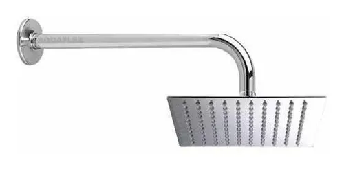 Regadera Cuadrada Acero Inoxidable + Chapeton Y Brazo 50cm Regadera Cuadrada Acero Inoxidable + Chapeton Y Brazo 50cm