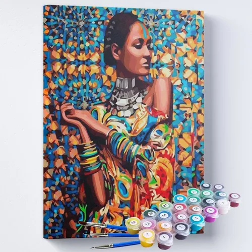 Kit Pintura Numerada Terapeutica - Beleza Africana | Parcelamento sem juros Kit Pintura Numerada Terapeutica - Beleza Africana | Parcelamento sem juros