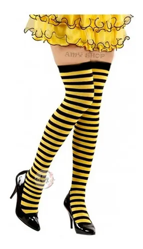 Medias De Rayas Mujer Disfraz Halloween Variedad De Colores En Venta
