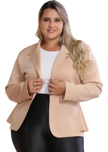 Blazer Plus Size Casaco Feminino Neoprene G1 G2 G3 Premium Mercadolivre