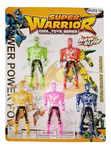 Super Heroes Power Ninja Blister X5 Articulados para Meninos | MercadoLibre Super Heroes Power Ninja Blister X5 Articulados para Meninos | MercadoLibre