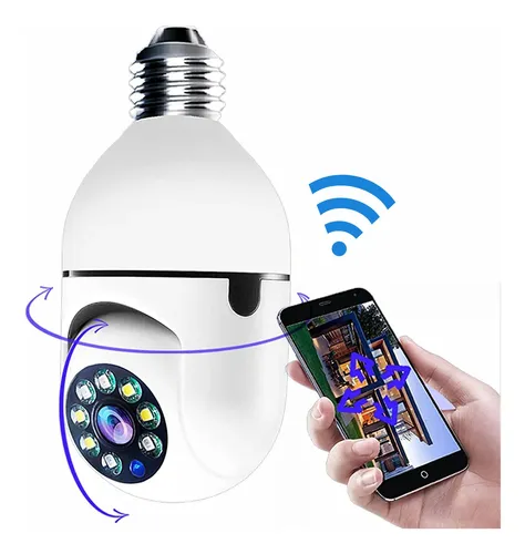 Camera Lampada Espia Wifi Ip Segurança Panoramica Giratoria ... Camera Lampada Espia Wifi Ip Segurança Panoramica Giratoria ...