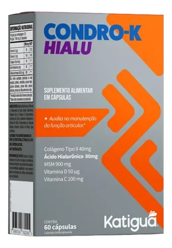 Condro-k Hialu - 60 Cápsulas - Katiguá | Parcelamento sem juros Condro-k Hialu - 60 Cápsulas - Katiguá | Parcelamento sem juros