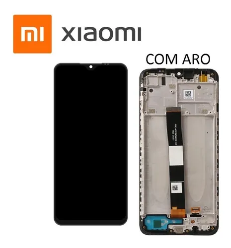 Tela Frontal Touch Lcd Display Xiaomi Redmi 9a 9c Com Aro