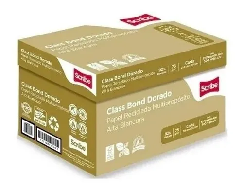 Papel Bond Class Bond Dorado Tamaño Carta 5000 Hojas