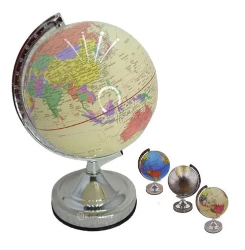 Globo Mapa Mundi Terrestre Giratório Decoração Mesa Dqy05