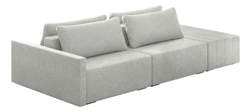 Sofá modular con forma de isla para sala de estar, 252 cm, con puf de ...