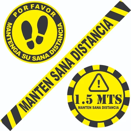 Señalización Mantenga Sana Distancia Señalamiento Pisos 3pza en venta ... Señalización Mantenga Sana Distancia Señalamiento Pisos 3pza en venta ...