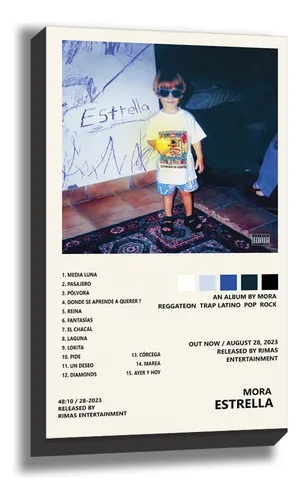 Cuadros Decorativos 29x50 Cm Neon Tracklist Mora Discografia | Meses ...