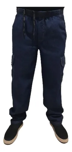 Calça Jeans Cargo Bolso Lateral Masculina Dazzling S Juros Frete Grátis