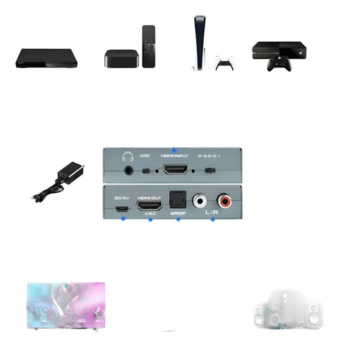 Conversor Extrator De Áudio Hdmi Arc Hdmi Para Rca Óptico 4k Cor Cinza ... Conversor Extrator De Áudio Hdmi Arc Hdmi Para Rca Óptico 4k Cor Cinza ...