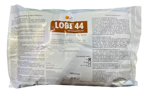Lobi 44 Nutriente Foliar Alto En Nitrogeno Para Plantas 1 Kg Meses