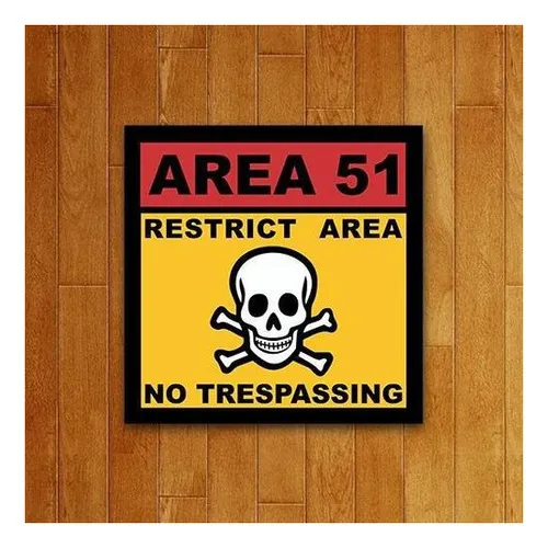 Placa Decorativa Nerd - Aliens Area 51 | Parcelamento sem juros Placa Decorativa Nerd - Aliens Area 51 | Parcelamento sem juros