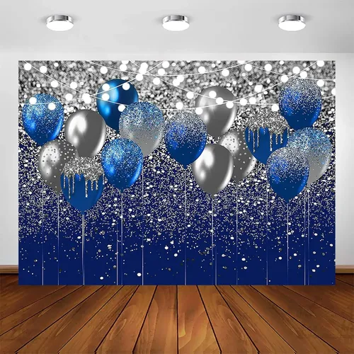 Telon De Fondo Con Purpurina Azul Real De Avezano Para Cu... | Meses ...