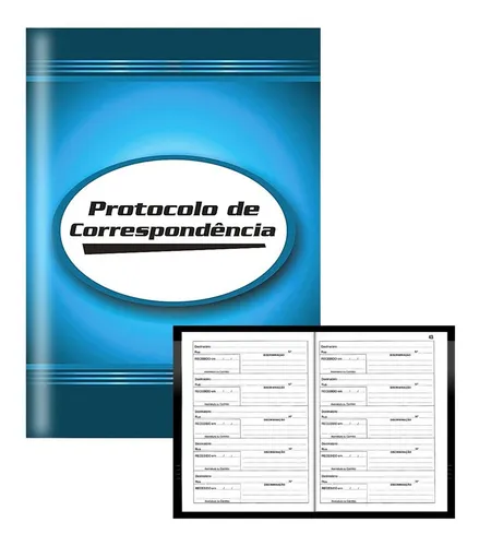 Livro Protocolo Correspondência 1/4 C/104 Fls - Kit C/50 Und ... Livro Protocolo Correspondência 1/4 C/104 Fls - Kit C/50 Und ...