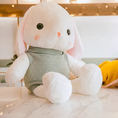 Boneca de coelho com orelhas flácidas, pelúcia, boneca de coelho de ... Boneca de coelho com orelhas flácidas, pelúcia, boneca de coelho de ...