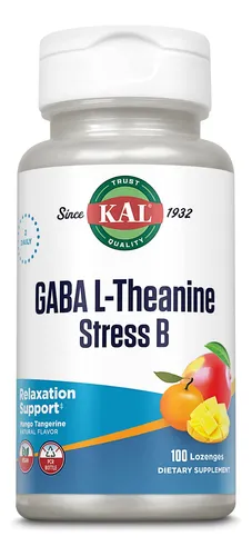 Suplemento Kal Gaba L-teanina Stress B Lozenge 100ct | Frete grátis