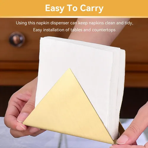 . Q Servilleteros Triangulares De Acero Inoxidable Dorado .. | Cuotas ...