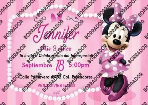 Invitaciones Para Fiesta Infantil De Minnie Imprimibles en venta en ... Invitaciones Para Fiesta Infantil De Minnie Imprimibles en venta en ...
