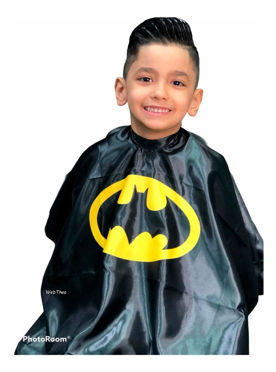 Capa De Corte Cabelo Infantil Barbearia Com Ziper Barbeiro ... Capa De Corte Cabelo Infantil Barbearia Com Ziper Barbeiro ...