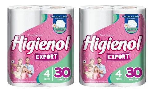Pack X 2u Papel Higiénico Higienol Export Hoja Simple 4x30m Mercadolibre