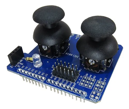 Shield Dual Joystick Arduino Uno Mega Robotica - Unoelectro
