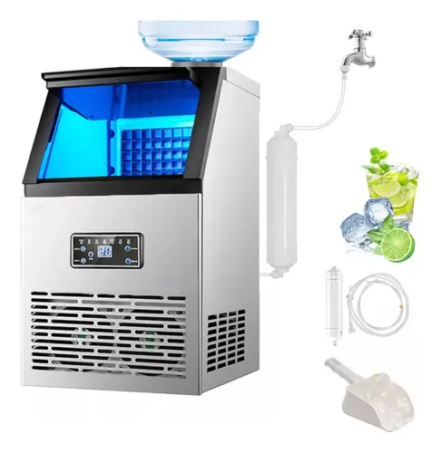 BEBOKI Máquina Para Hacer Hielo Comercial Fabricador 50kg/24 Horas ...