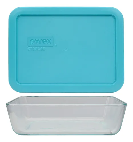 Recipiente De Vidrio Pyrex Y Tapa De Pc De 3 Tazas Color Tur | Cuotas ...