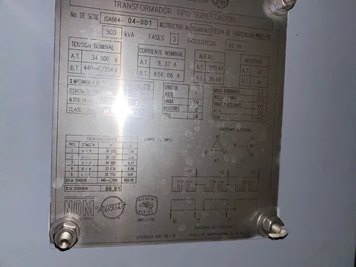 Transformador Tipo Subestación Prolec 500kva 34500 Trifasico en venta ... Transformador Tipo Subestación Prolec 500kva 34500 Trifasico en venta ...