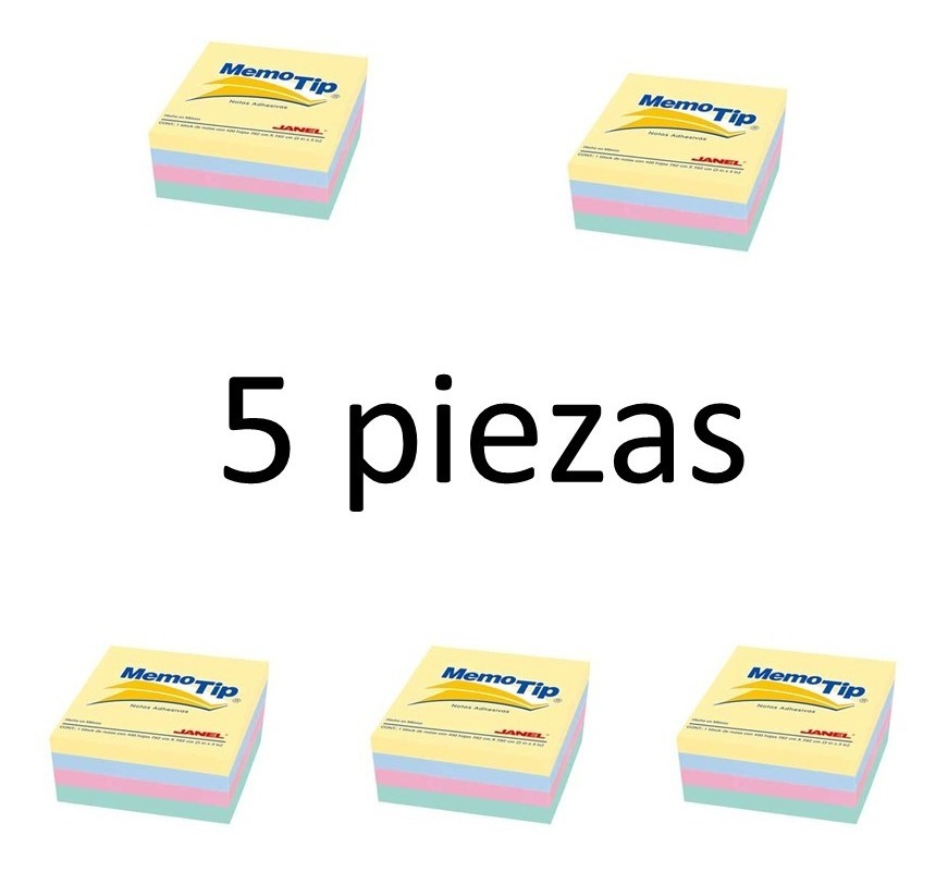 Post It Notas Adhesivas Mini Cubo Pastel 2x2 Paquete 5 Meses Sin