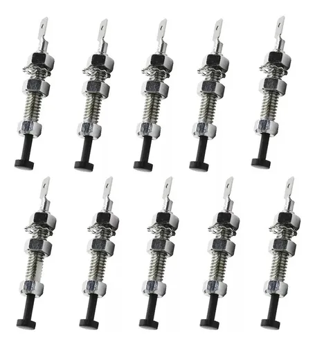 10 Pzas Switch Botón Pulsador Genius 6601 8a De Metal Meses Sin Interés