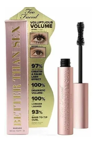Máscara Para Cílios Too Faced Better Than Sex 8ml Cor Black