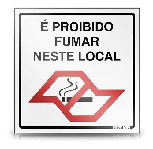 Placa Sinalização Aviso Proibido Fumar Para Lojas E Empresas à venda em ... Placa Sinalização Aviso Proibido Fumar Para Lojas E Empresas à venda em ...