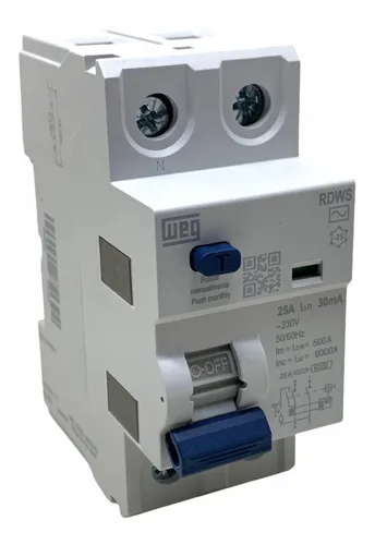 Interruptor Diferencial Dr Weg 25a 30ma 2p Bipolar Rdws