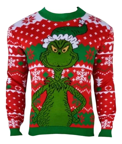 Ugly Sweater Grinch Sueter Navideño Feo Divertido Personajes | Envío gratis